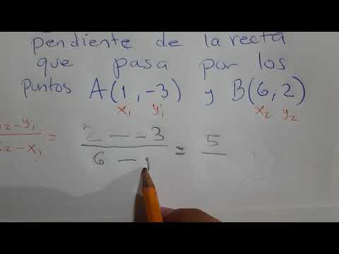 LA PENDIENTE ENTRE DOS PUNTOS DE UNA RECTA - YouTube