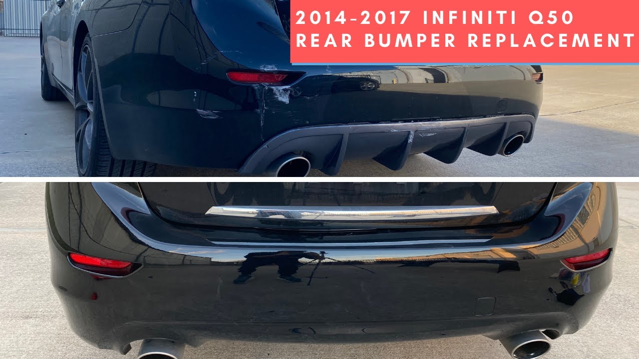 How to replace your 2014-2017 Infiniti Q50 rear bumper | ReveMoto - YouTube