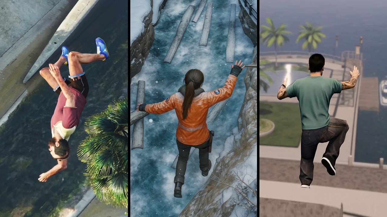 EPIC Fall Damage - falling animation in different Games - YouTube