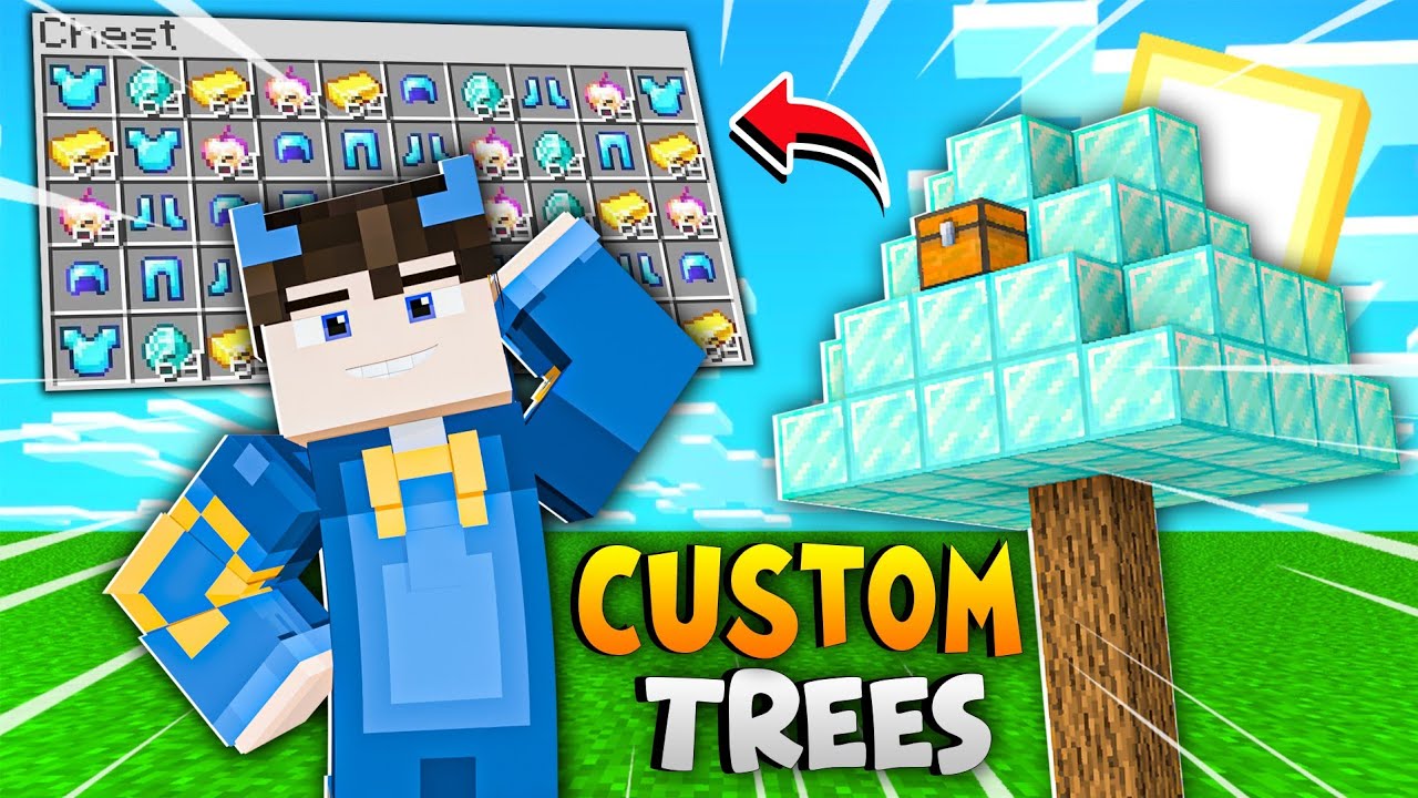 Minecraft But there are insane custom TREES - YouTube