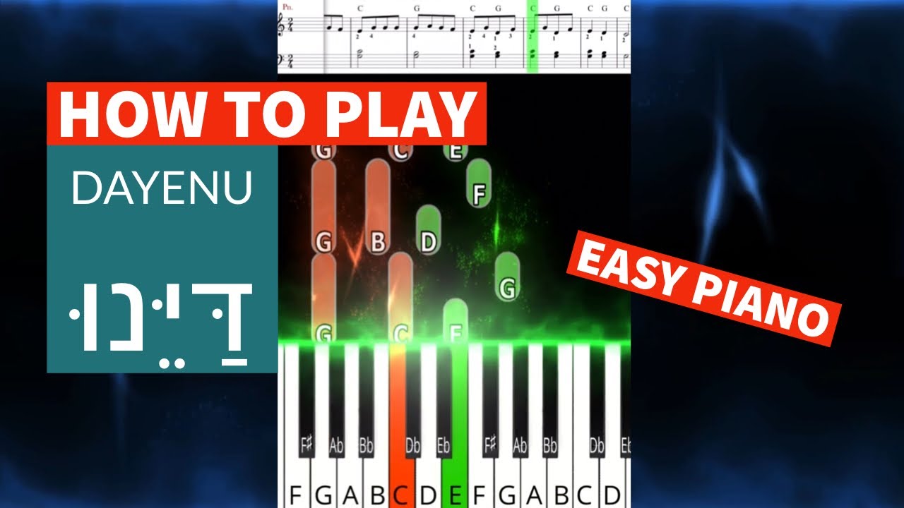 Dayenu l Pessach Song sheet music l Jewish passover דַּיֵּנוּ - YouTube