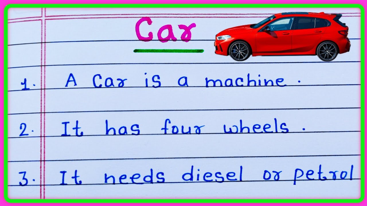 5 Lines Essay on Car in English/Car Par Essay/Car Essay in English ...