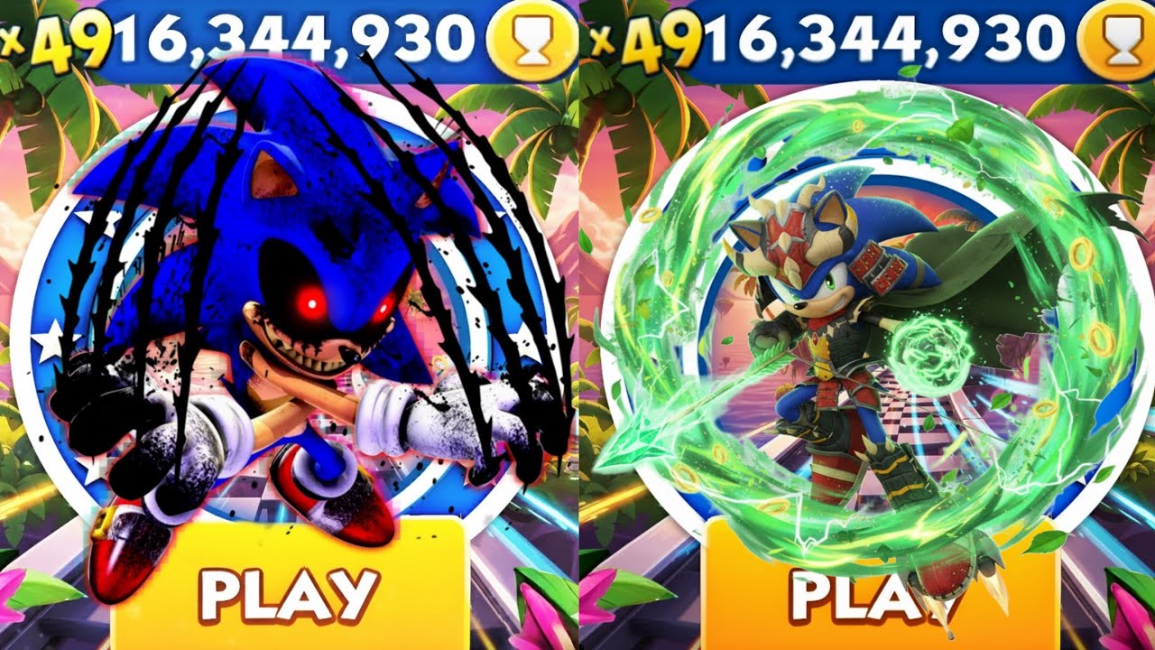Sonic Dash - Hunter Sonic VS Sonic EXE - All Characters Unlocked ...