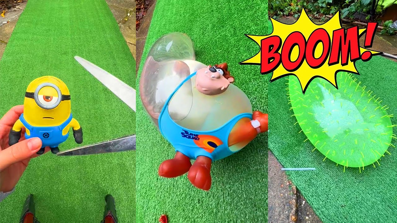 Inflating Toys with Water💧 until they BLOW!💥 (FLOODED GARDEN) - YouTube