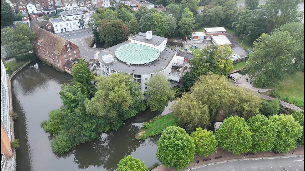 August 2024 - Yvonne Arnaud Theatre in Guildford from the air by DJI ...