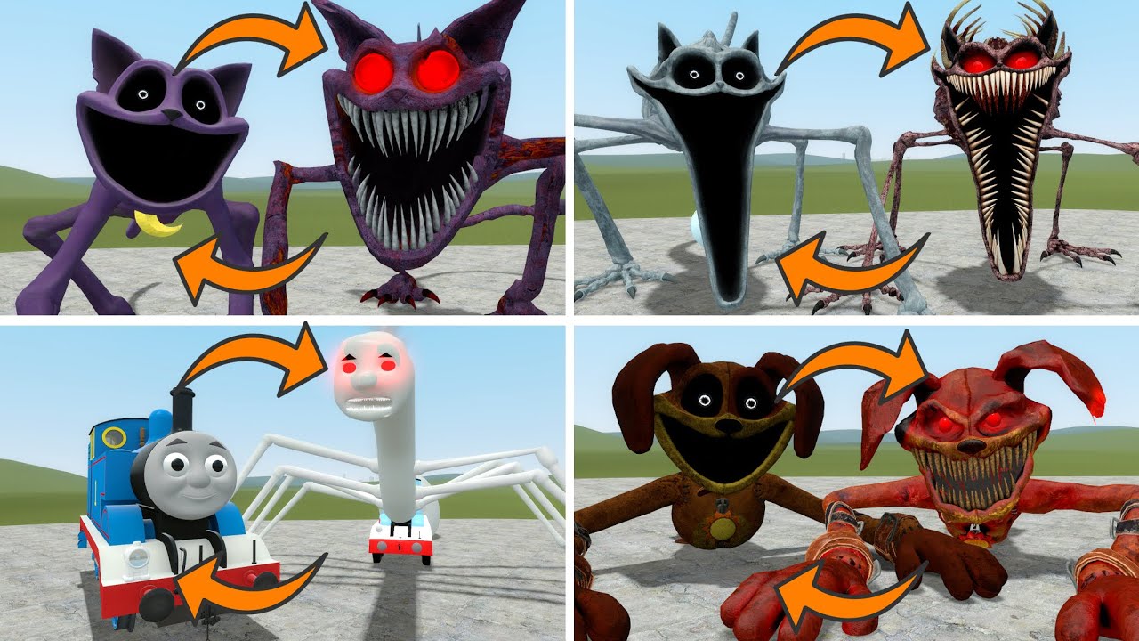 Everything turned into Monster: Thomas Train,DogDay,Catnap,Nappy Cat ...