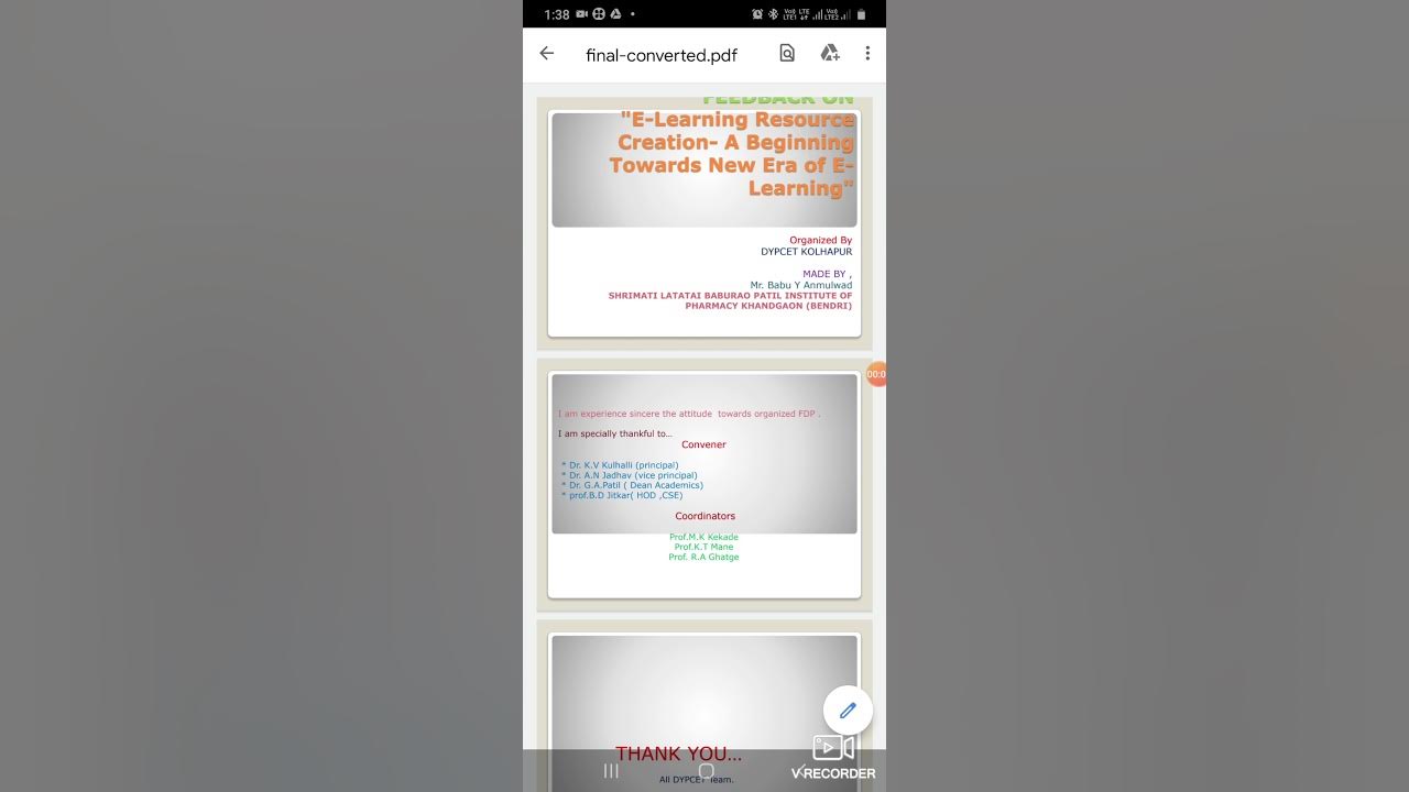 Feedback on DYPCET FDP - YouTube