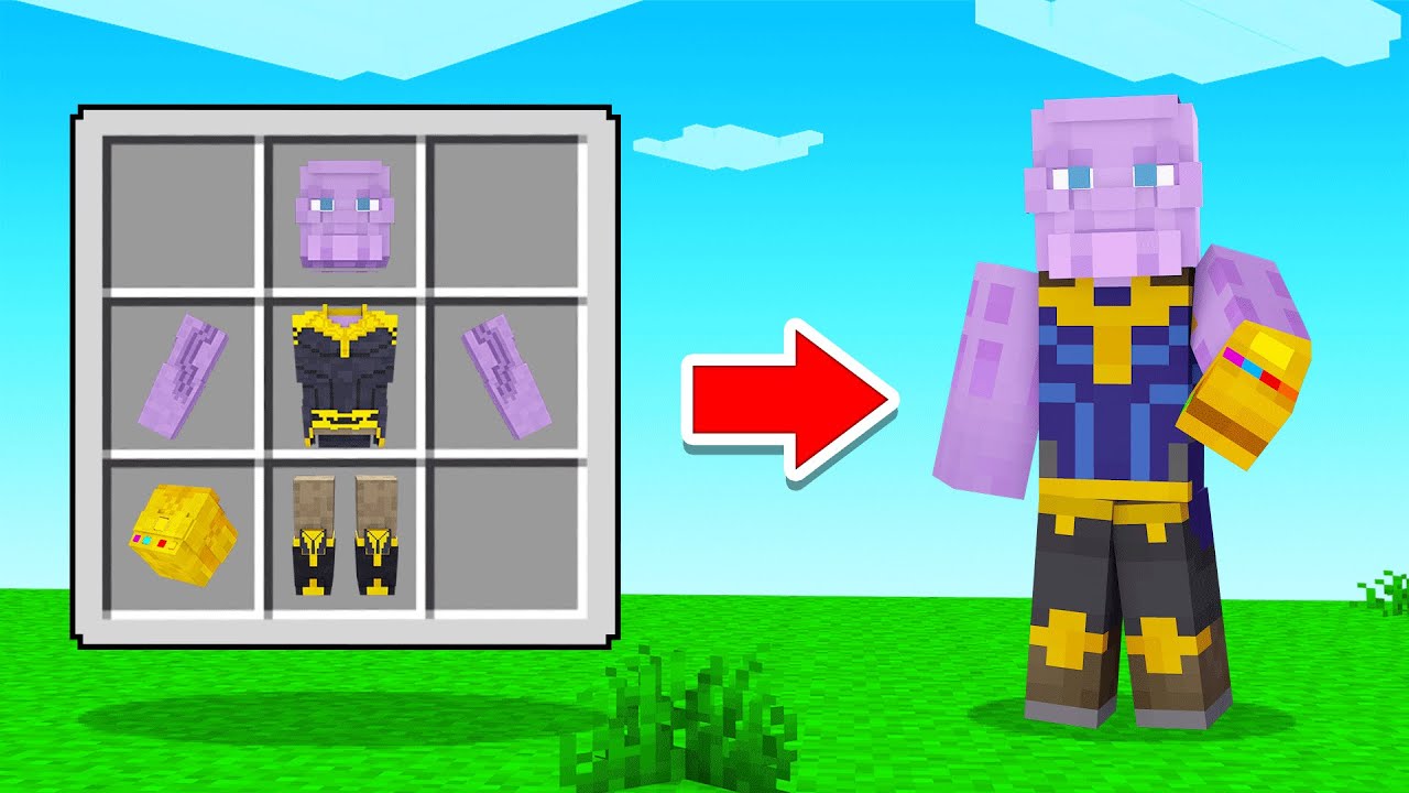 RECIPE For THANOS In Minecraft! - YouTube