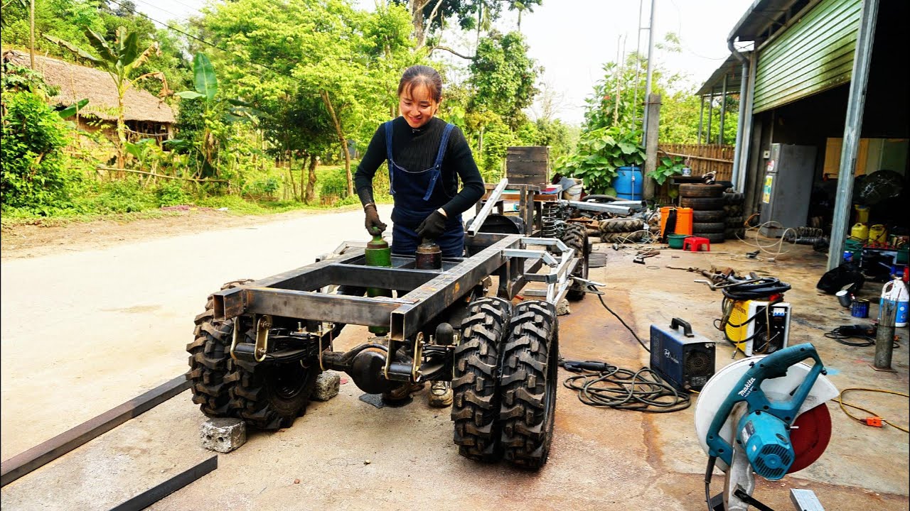 Time-lapse video of building a car from old parts and engines, from ...