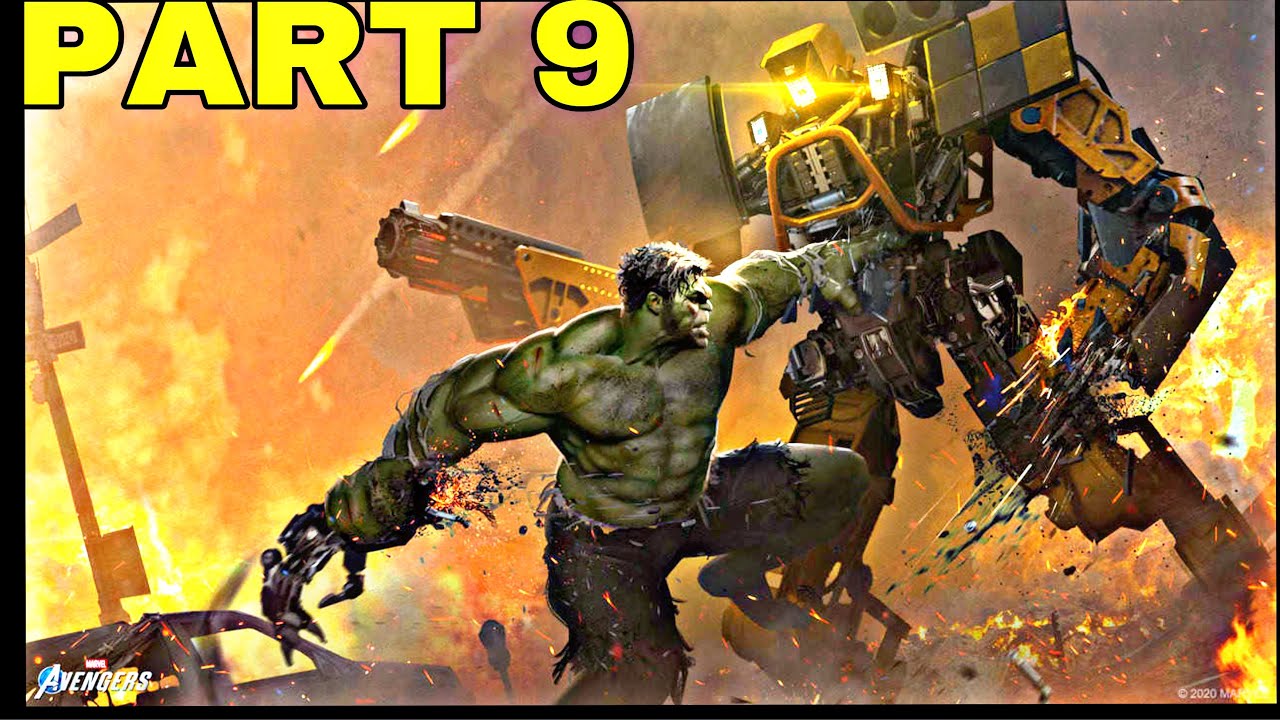 MARVELS AVENGERS (WARBOT BOSS FIGHT) Gameplay Walkthrough PART 9 - YouTube