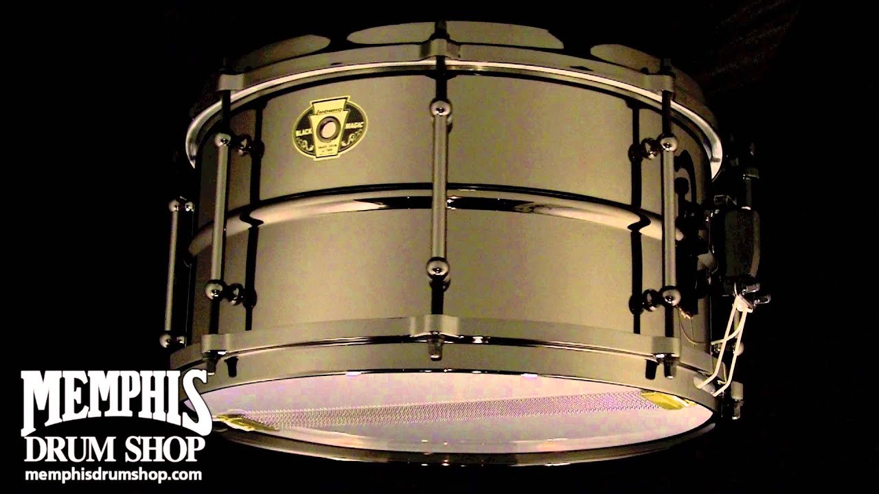 Ludwig 13 x 7 Black Magic Brass Snare Drum - 360 - YouTube