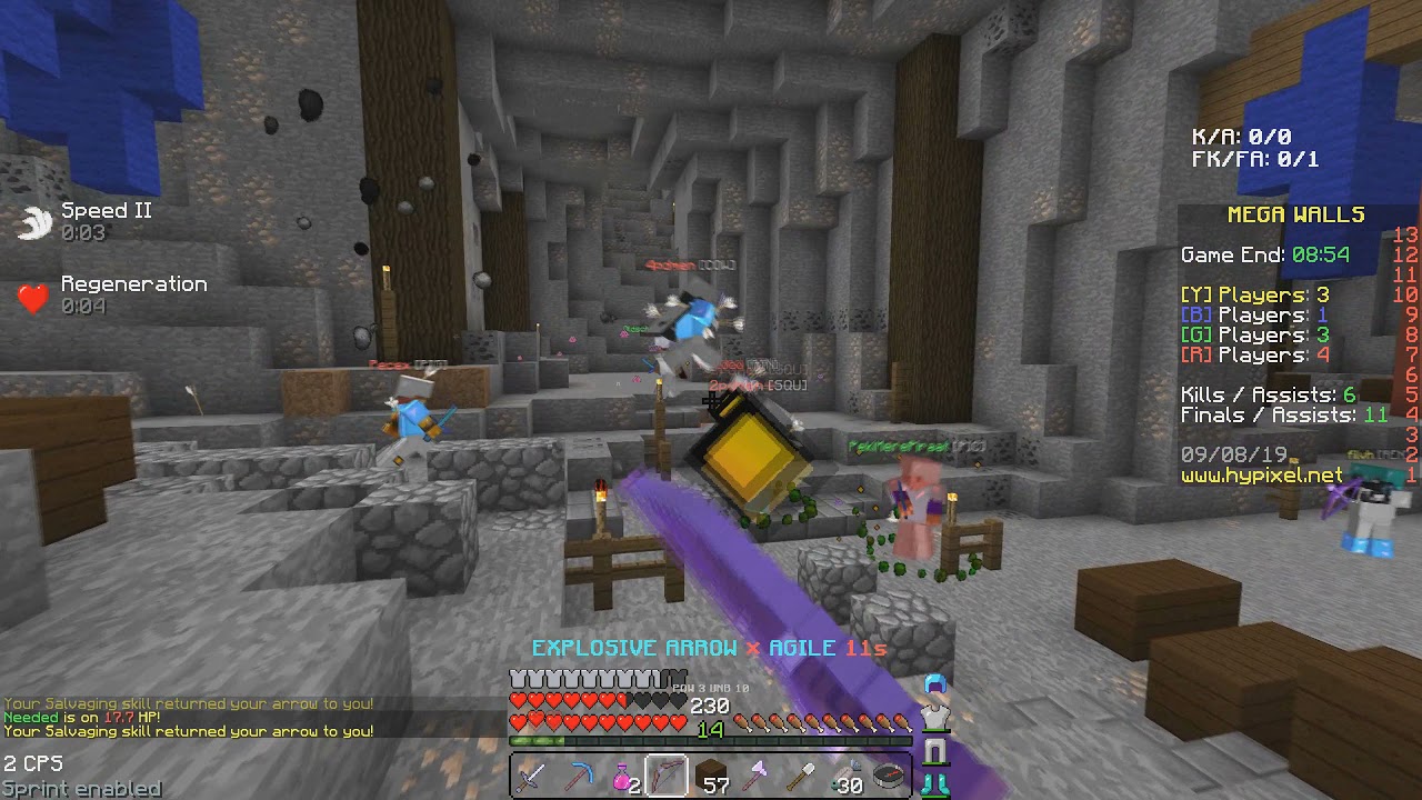 SKELETON DESTRUCTION ON KIROBIRO - Mega Walls Deathmatch - YouTube