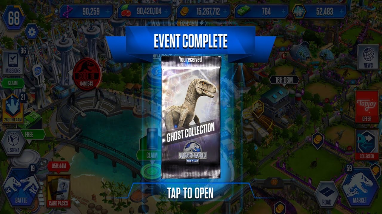 JURASSIC WORLD THE GAME GHOST COLLECTION PACK!!! Ep-297 HD - YouTube