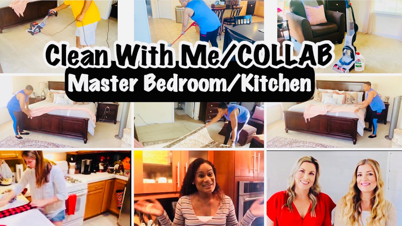 CLEAN WITH ME | MASTER BEDROOM & KITCHEN | COLLAB | CLEANING MOTIVATION ...