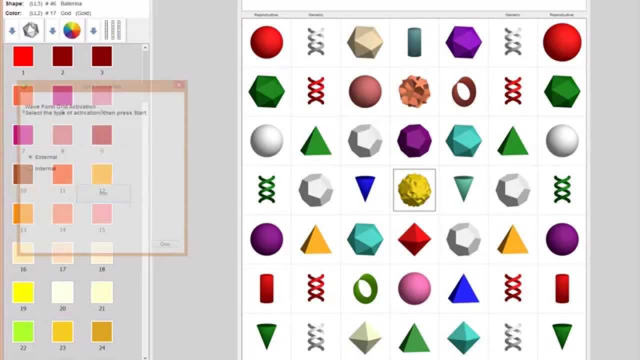 Light Projector Software _ 49 shapes Grids - YouTube