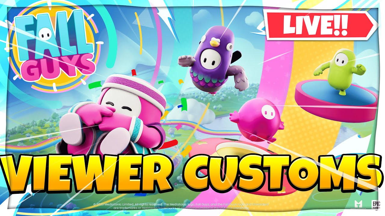 LIVE - Fall Guys Custom Battles AND Games - Playing WITH VIEWERS - JOIN ...