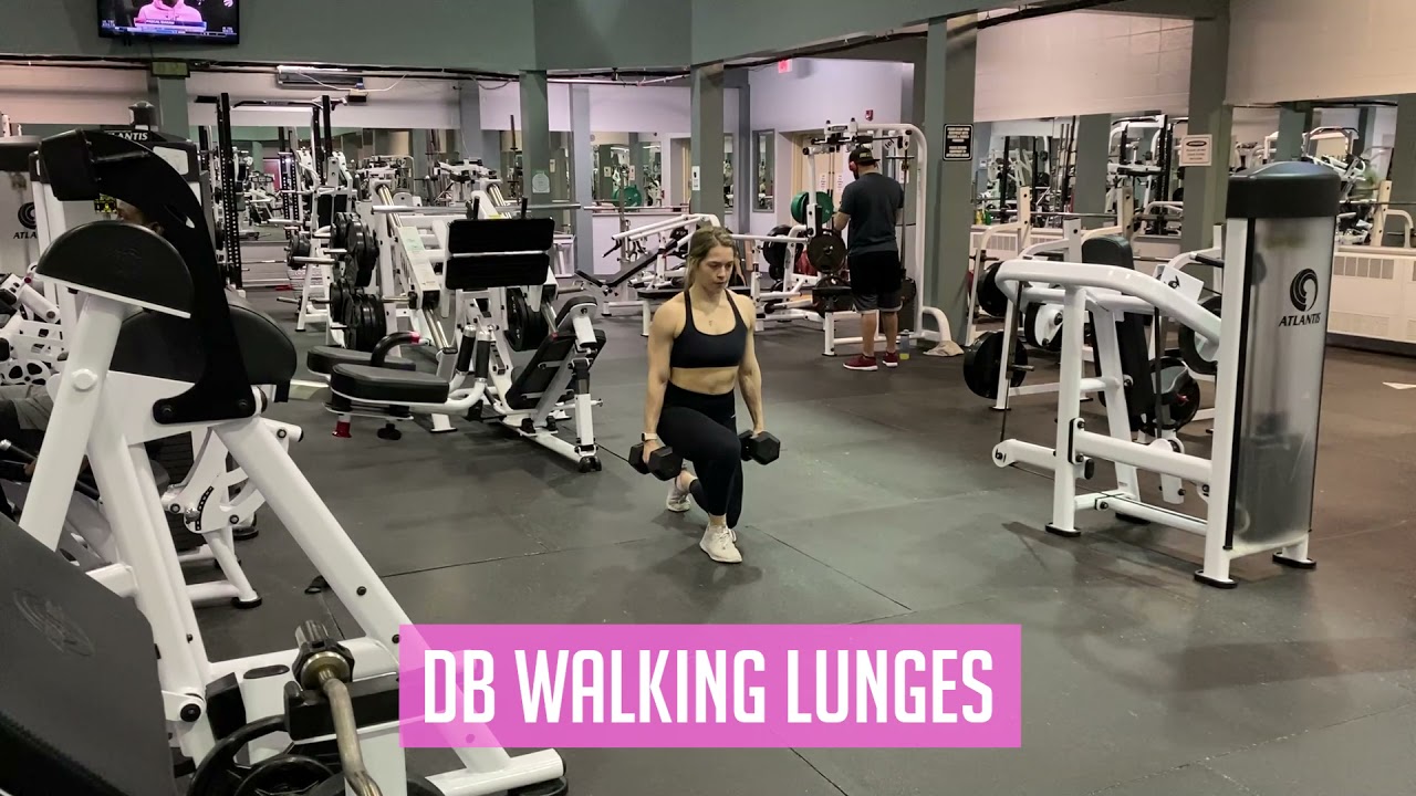 DB Walking Lunges - YouTube