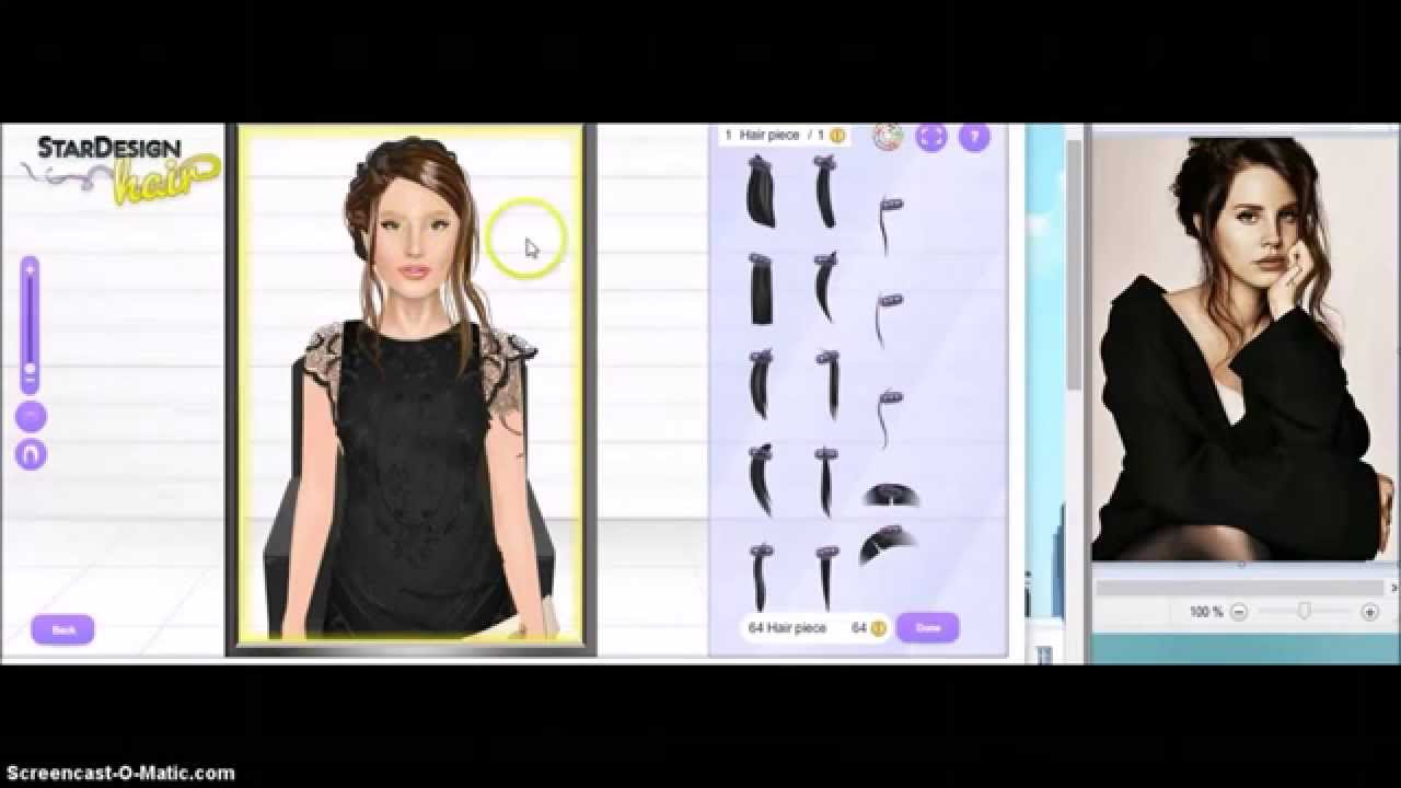 Stardoll Lana Del Rey inspired wig tutorial by Ronnie Stardoll - YouTube