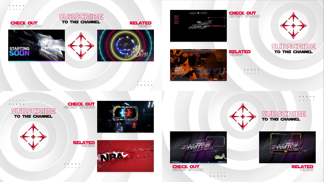 YouTube End Screens / FREE ANIMATED OVERLAY - YouTube