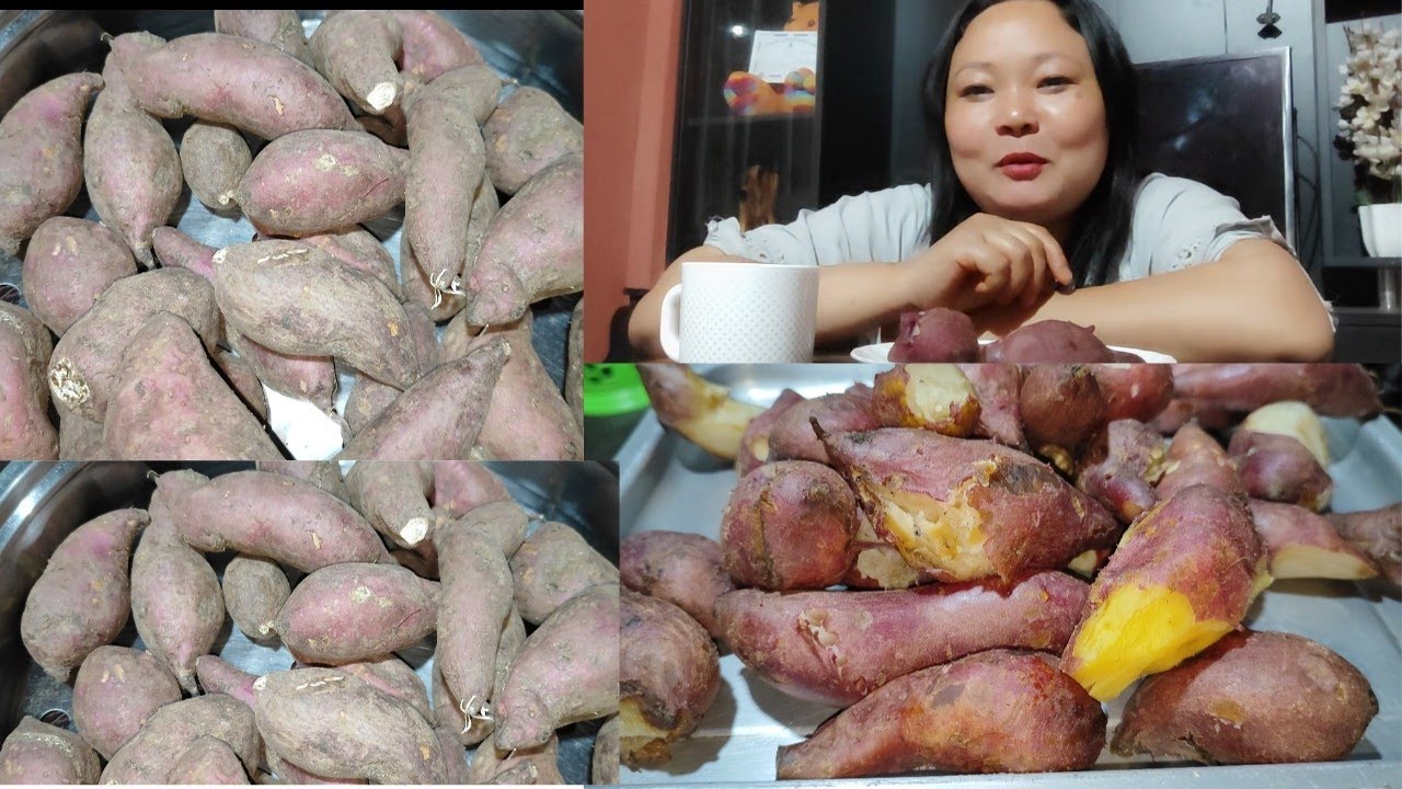 Tamilang Rite Cha'a#Sweet Potato Boil with Red Tea#simple#garo - YouTube