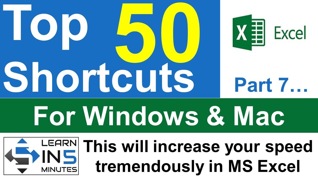 Must Watch - Top 50 Excel Shortcuts that will change the way you work ...