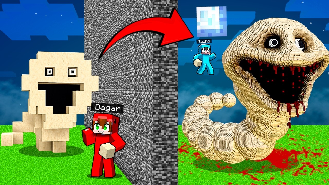 Hice Trampas con el HUNGRY WORM en un Reto de Construcción de Minecraft ...