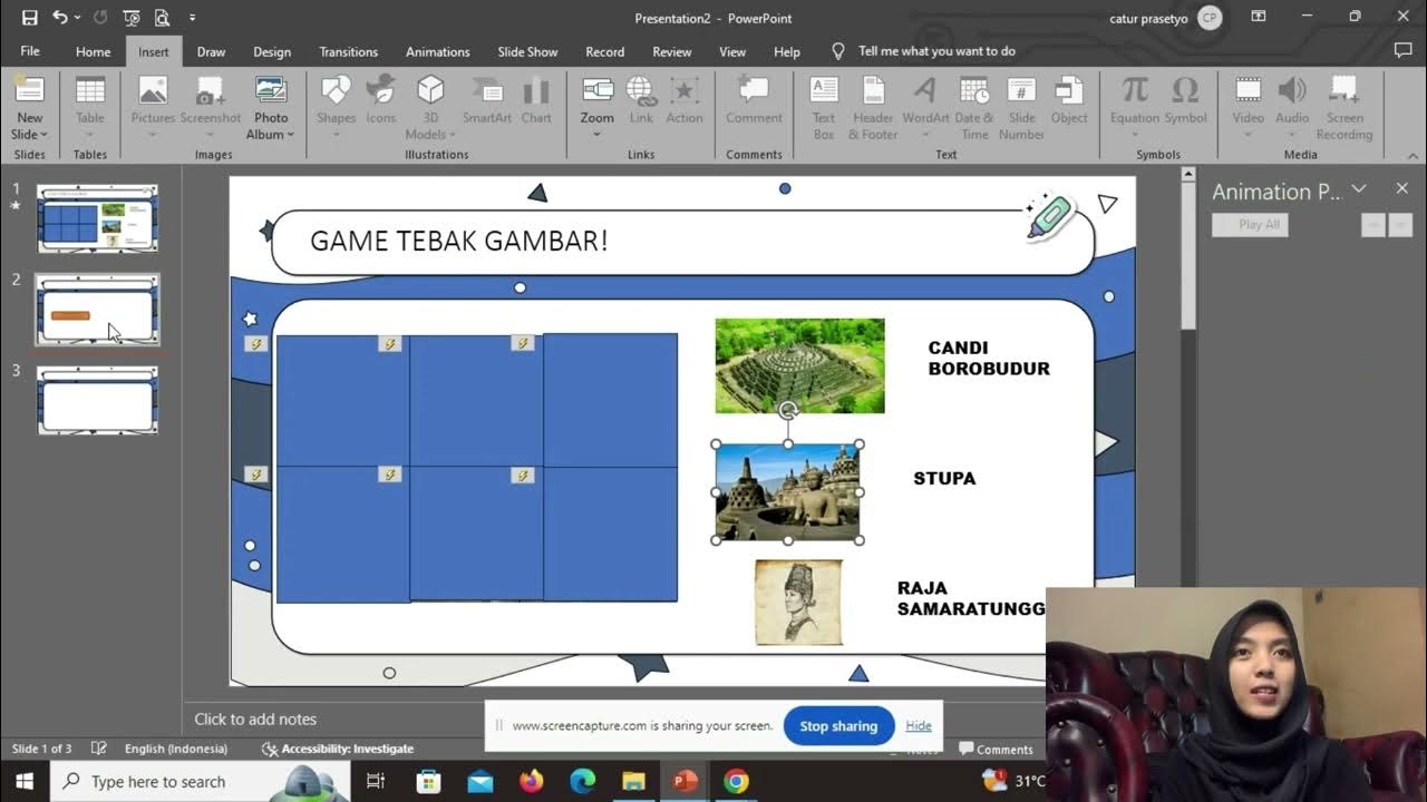 Tutorial membuat Game Tebak Gambar dengan Ppt - YouTube