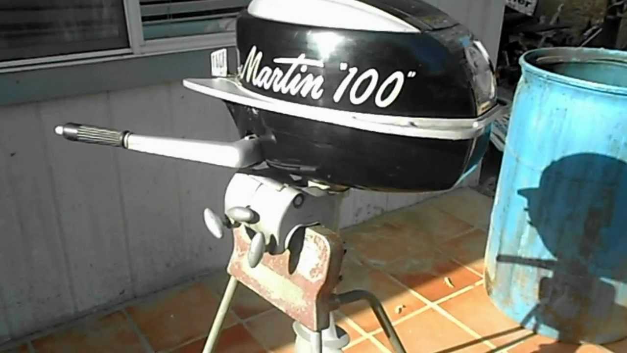 1950 martin 100 10 hp original beauty !!!! - YouTube