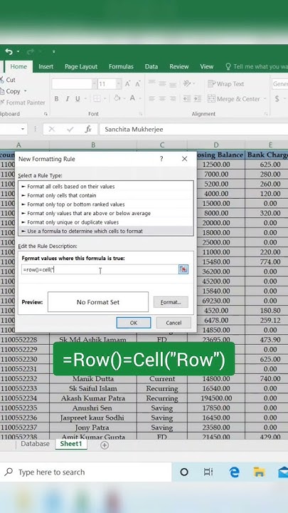 Highlight Active Cell Row in Excel | Advanced Excel - YouTube