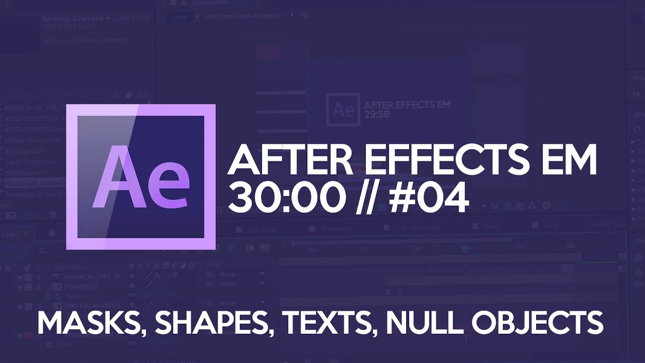 AFTER EFFECTS INICIANTE: Masks, Shapes, Textos, Adjustment Layers e etc ...