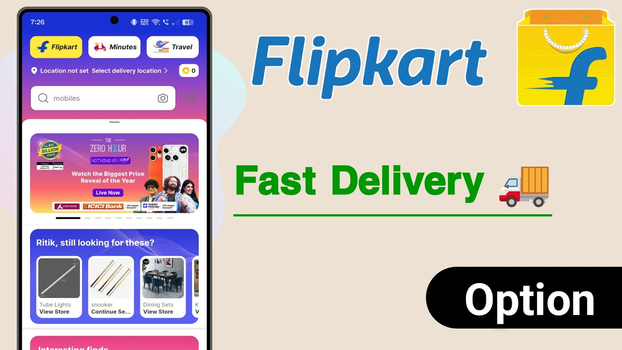 Flipkart Fast Delivery Option - YouTube