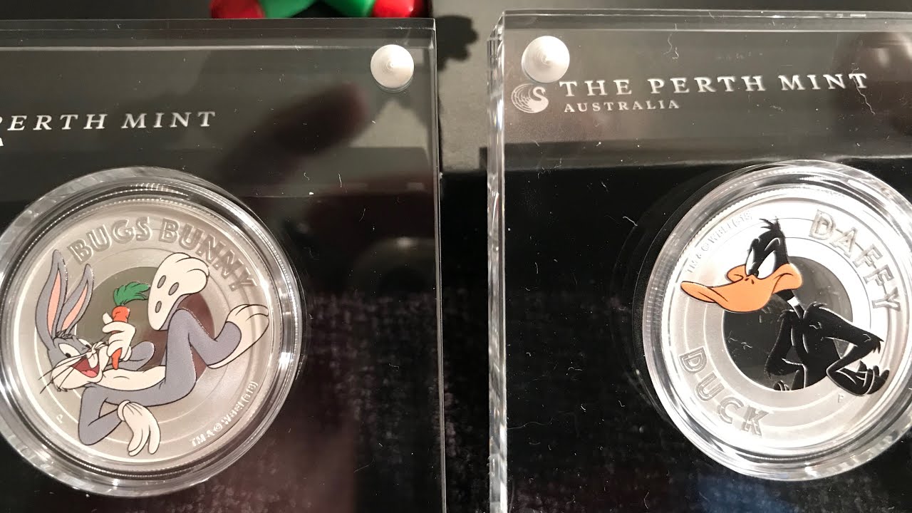 2018 Tuvalu 1/2 oz Silver Proof Looney Tunes Coins: Bugs Bunny & Daffy ...