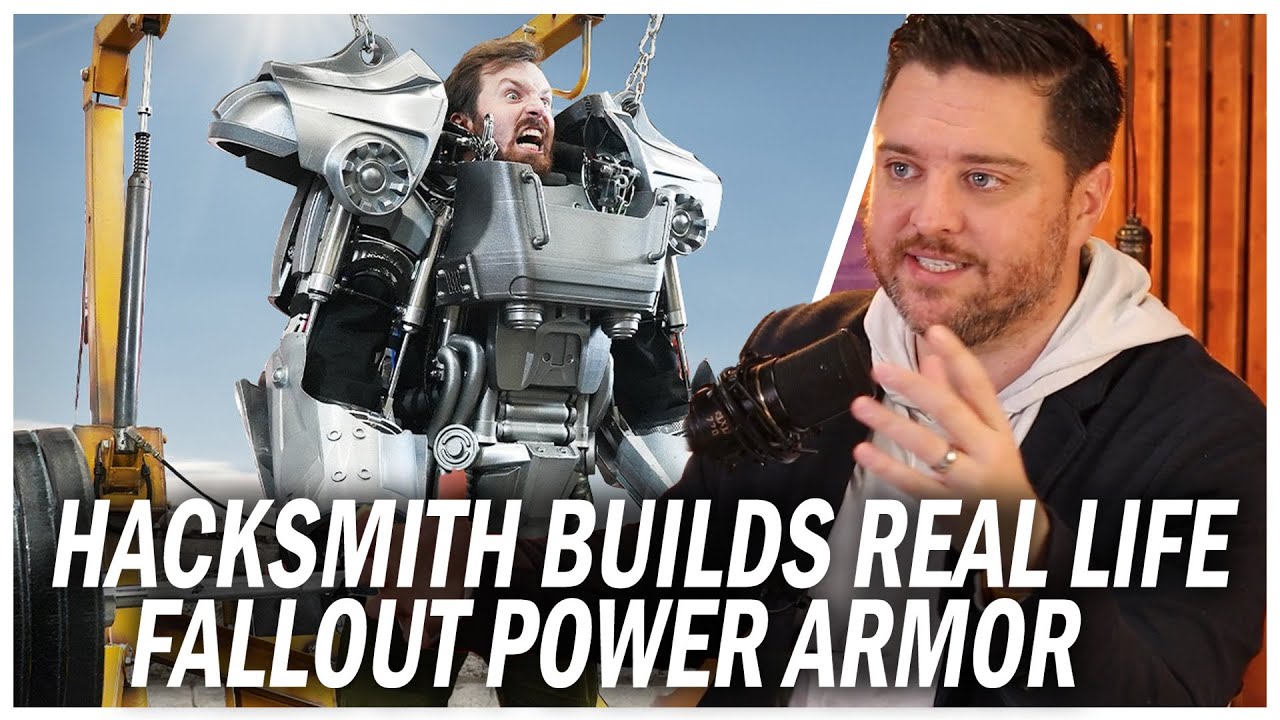 HACKSMITH's Real Life FALLOUT Power Armor | The Nerf Report - YouTube