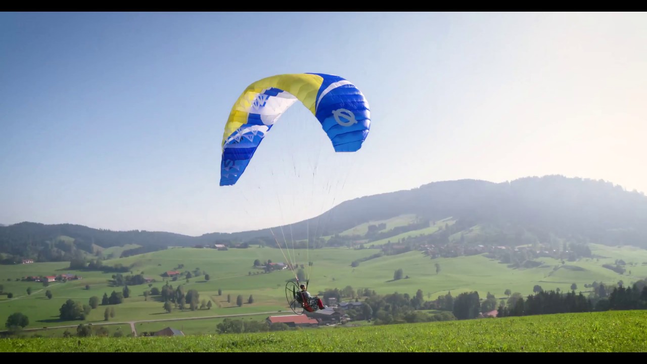 Bavarian Flight with a Rc Paramotor - Camo H2.6 and Hybrid 5.2 - YouTube