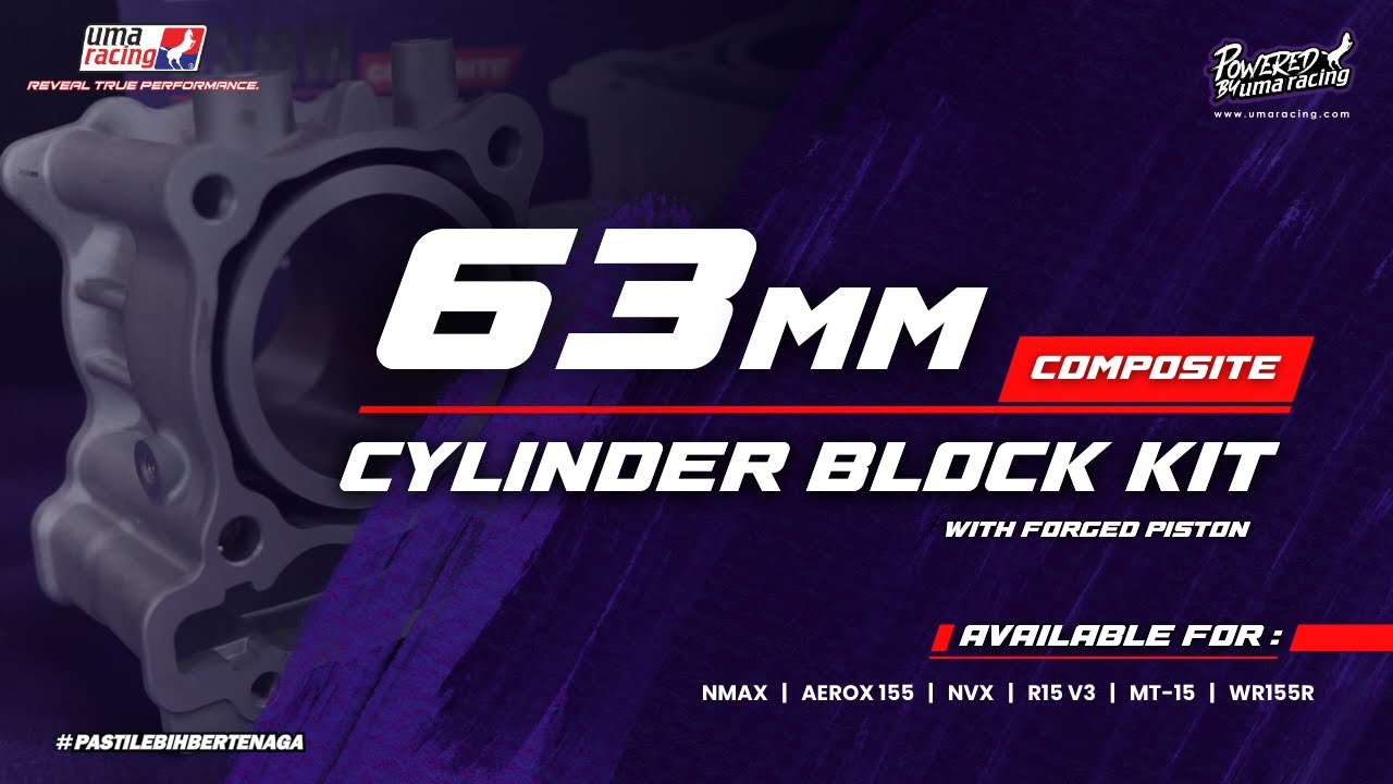 Cylinder Block + Forging Piston 63mm Uma Racing, Performa maksimal ...