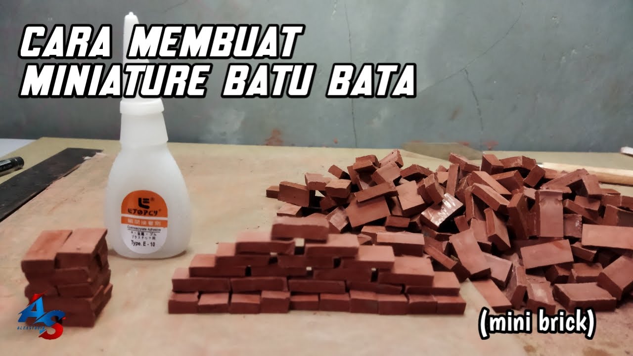 Cara membuat batu bata mini untuk miniatur kontruksi bangunan/rumah ...
