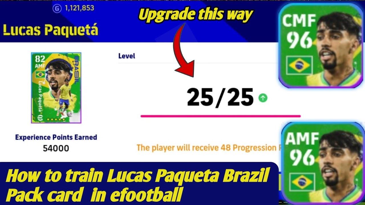 How to train Lucas Paqueta Brazil Pack card in efootball 2023! How to ...