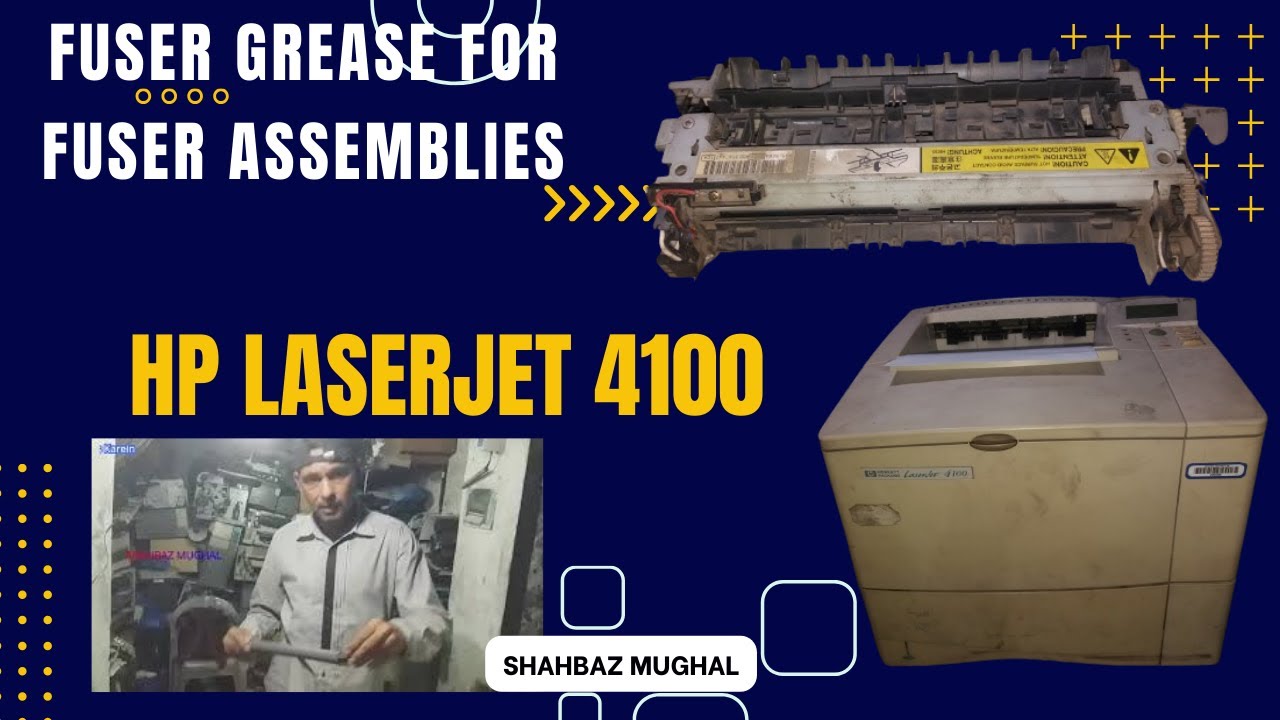 Fuser Grease for Fuser Assemblies of HP Laserjet 4100 - YouTube