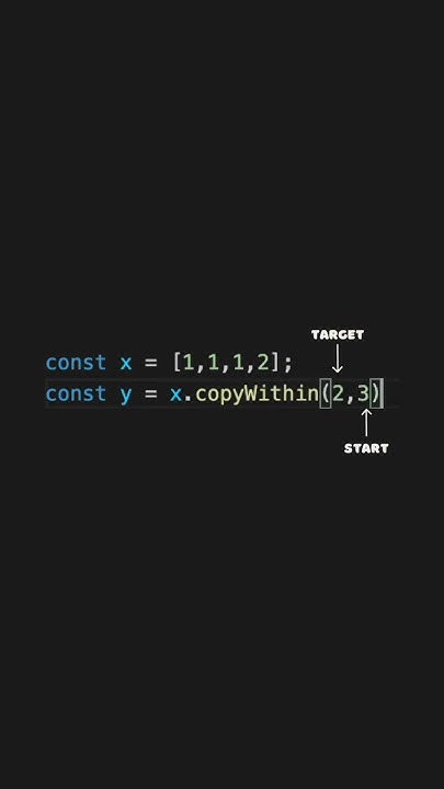How To Use Copywithin To Copy An Element Within An Array Javascript Youtube 2903