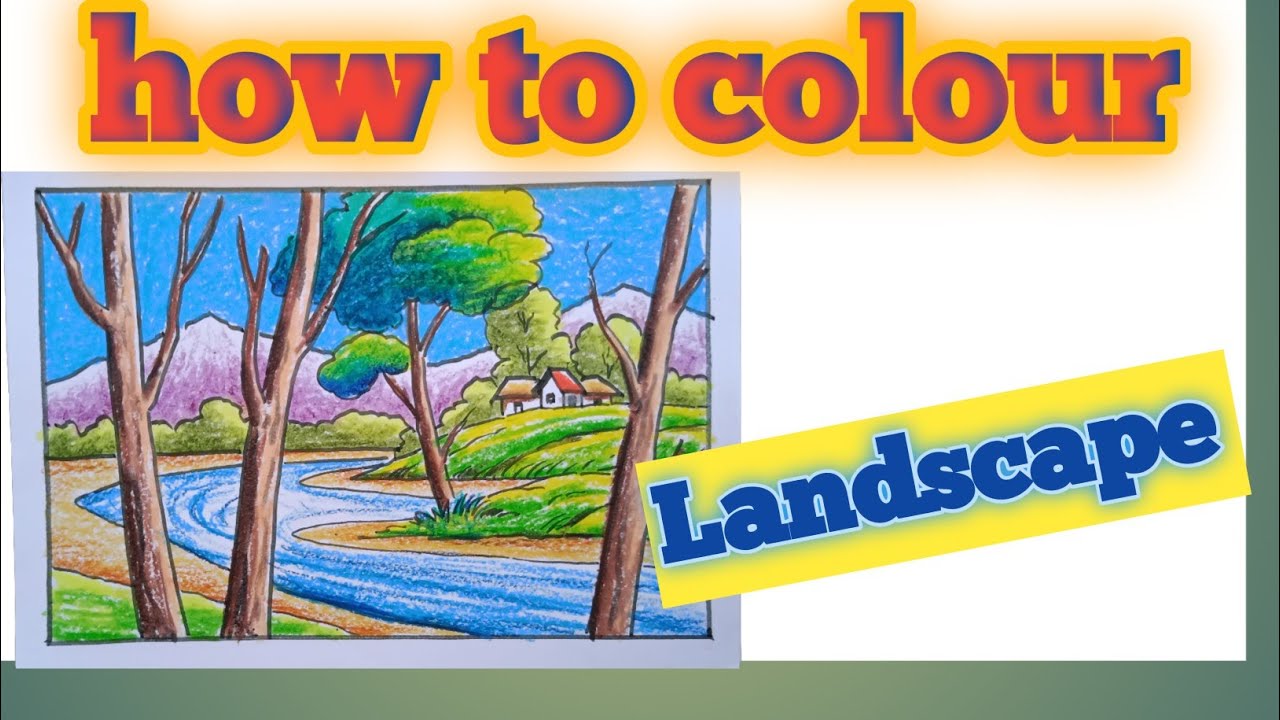 How to colour landscape no 6 - YouTube