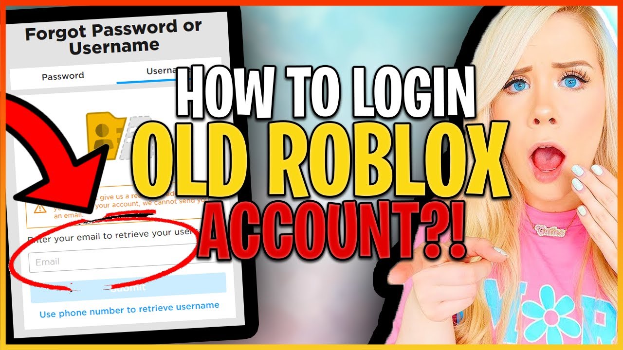 How To Login Into An OLD ROBLOX ACCOUNT When You FORGOT Password In ...