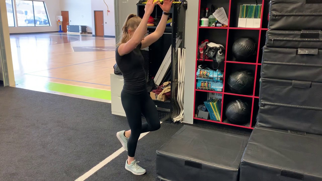 Single Leg Box Jump to Double Leg Landing - YouTube
