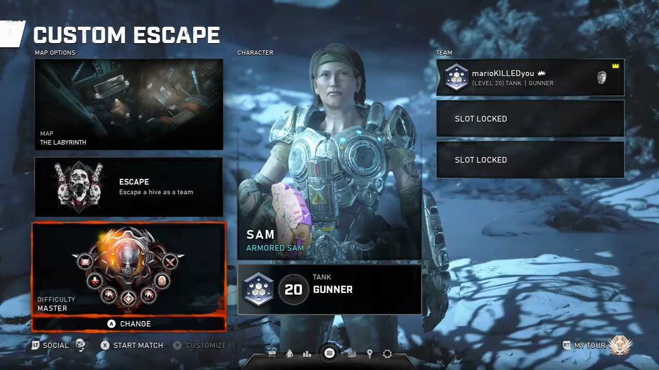Gears 5, Labyrinth, Master, Gunner (SOLO) Sam - Armored Sam MILF (02-07 ...