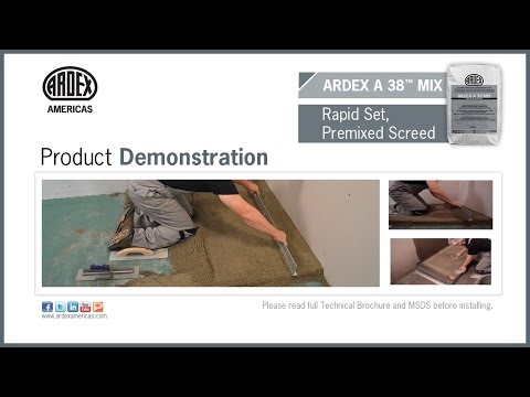 ARDEX A 38™ MIX Rapid Set, Premixed Screed - Demonstration - YouTube
