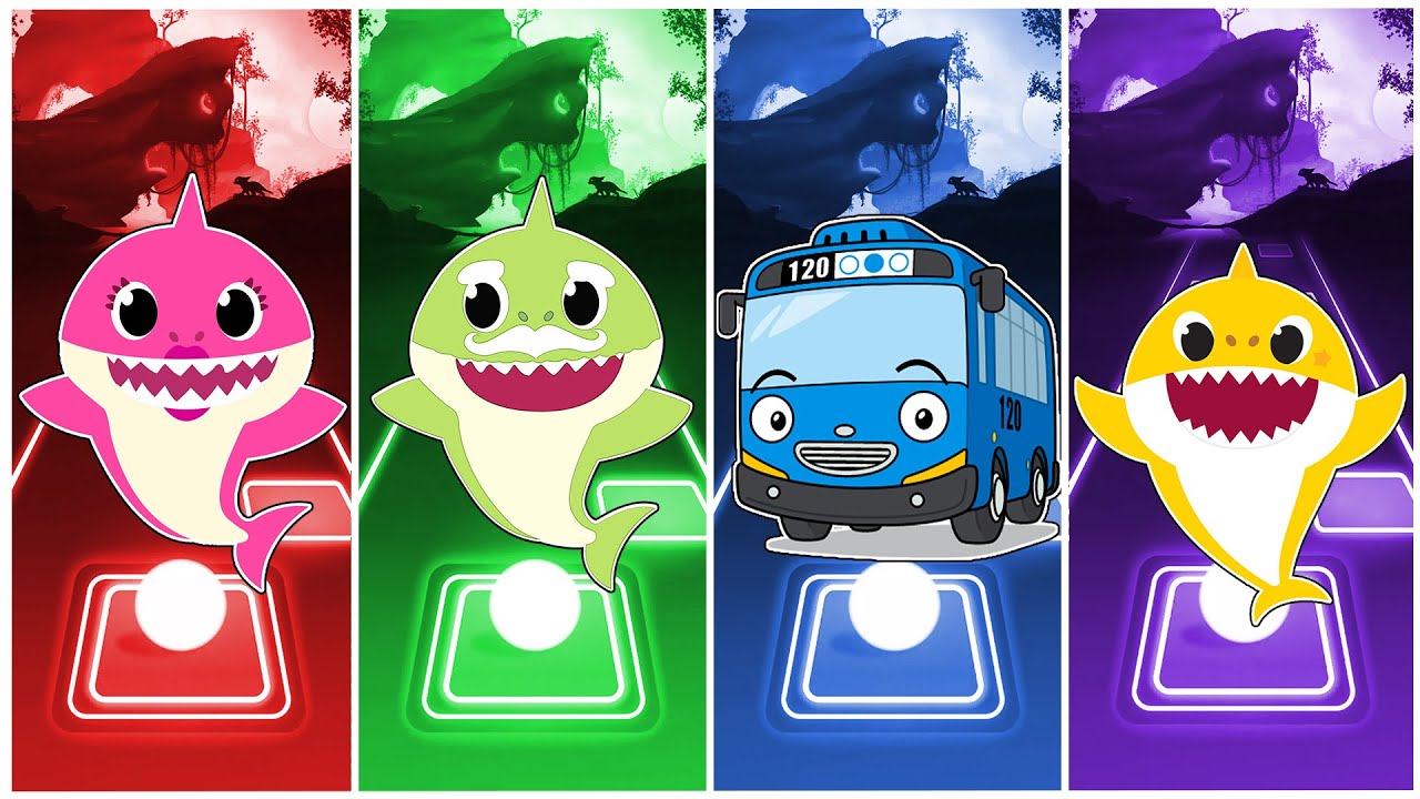 Baby Shark Pink 💢 Baby Shark Green 💢 Tayo The Little Bus 💢 Baby Shark ...