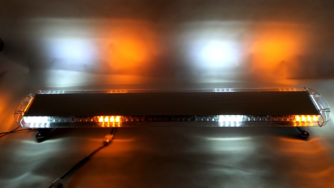 55" 104W LED WORK LIGHT BAR BEACON EMERGENCY SAFETY WARNING STROBE ...