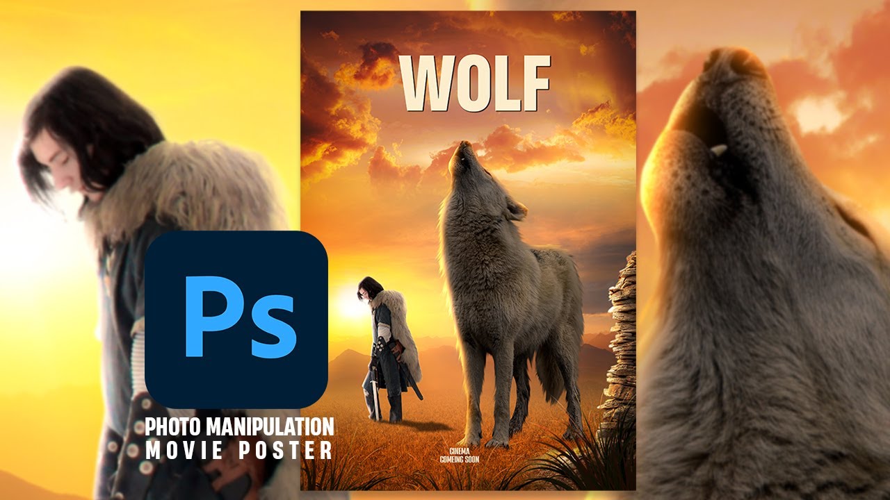 Made fantasy wolf photo manipulation in Photoshop - YouTube