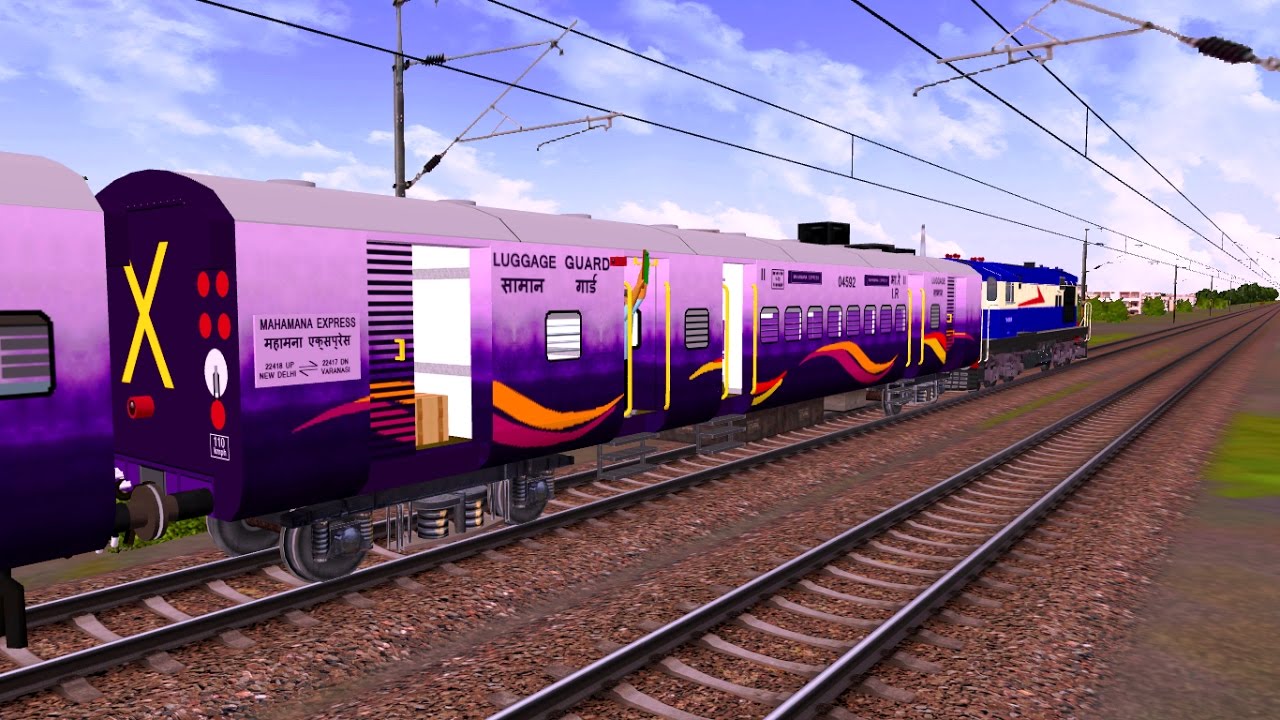 Mahamana Express in MSTS Open Rails by Sumit Mehrotra - YouTube