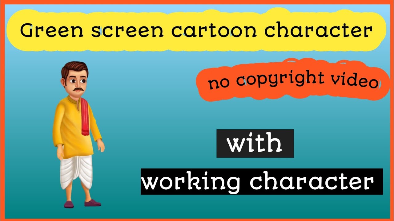 new cartoon character green screen। no copyright green screen। Indian ...