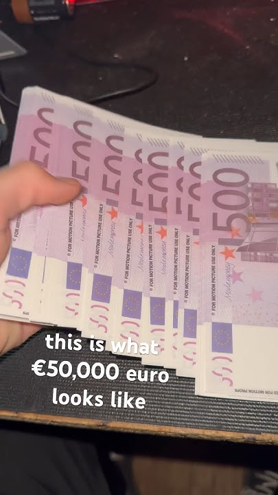 This is what €50,000 euro looks like #euro #shorts - YouTube